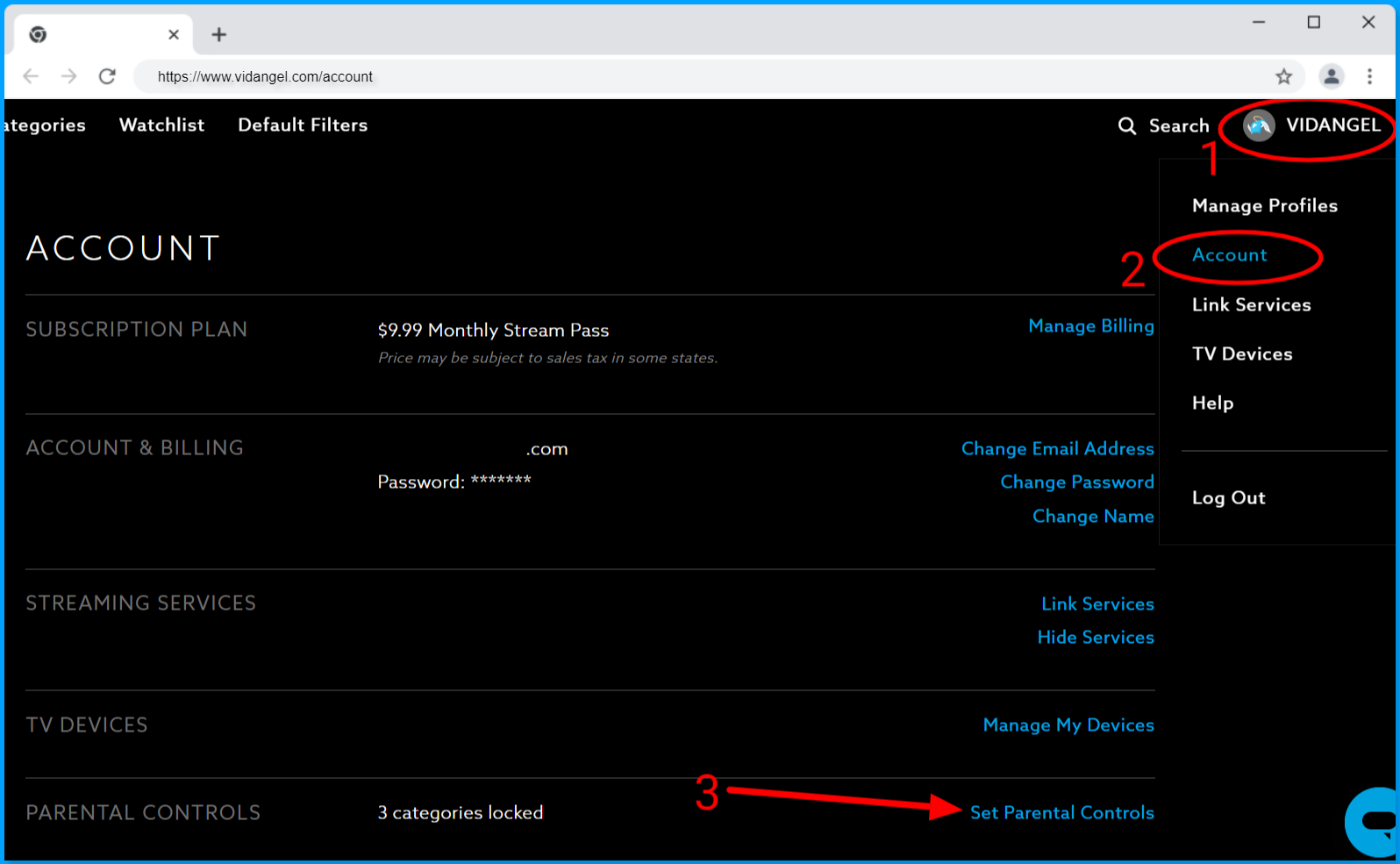Setup Parental Control Filter Locks VidAngel